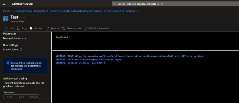 How to send email message in Azure Runbook using the Graph API ...