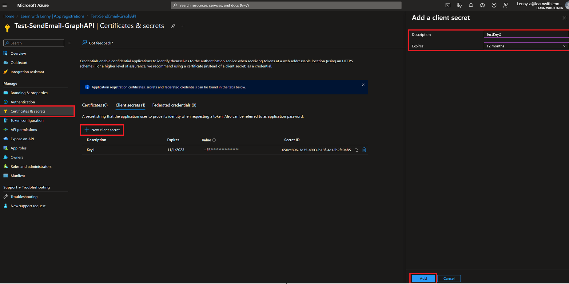 How to send email message in Azure Runbook using the Graph API – Walkthrough and sample.